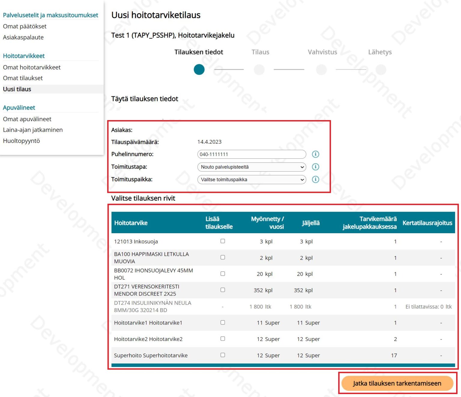 Ohje hoitotarvikkeet - Polycon