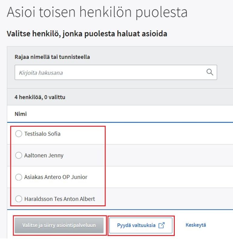 Ohje puolesta-asiointi – Polycon